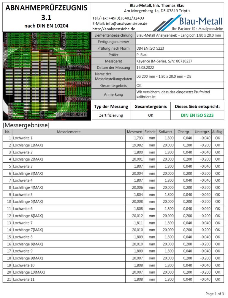 Getreidesiebe Nach DIN ISO 5223 | Analysensiebe | Blau-Metall